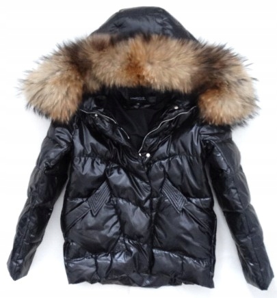 Puchowa pikowana MISS FOFO futro lis liza bruce M - 14571621146 ...