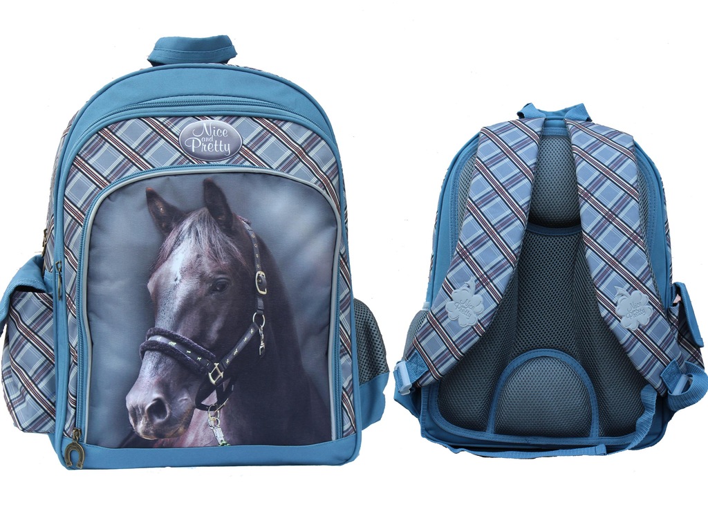 PLECAK SZKOLNY Z KONIEM KOŃ KONIE DLA DZIEWCZYNKI - 6911506385 - oficjalne archiwum Allegro