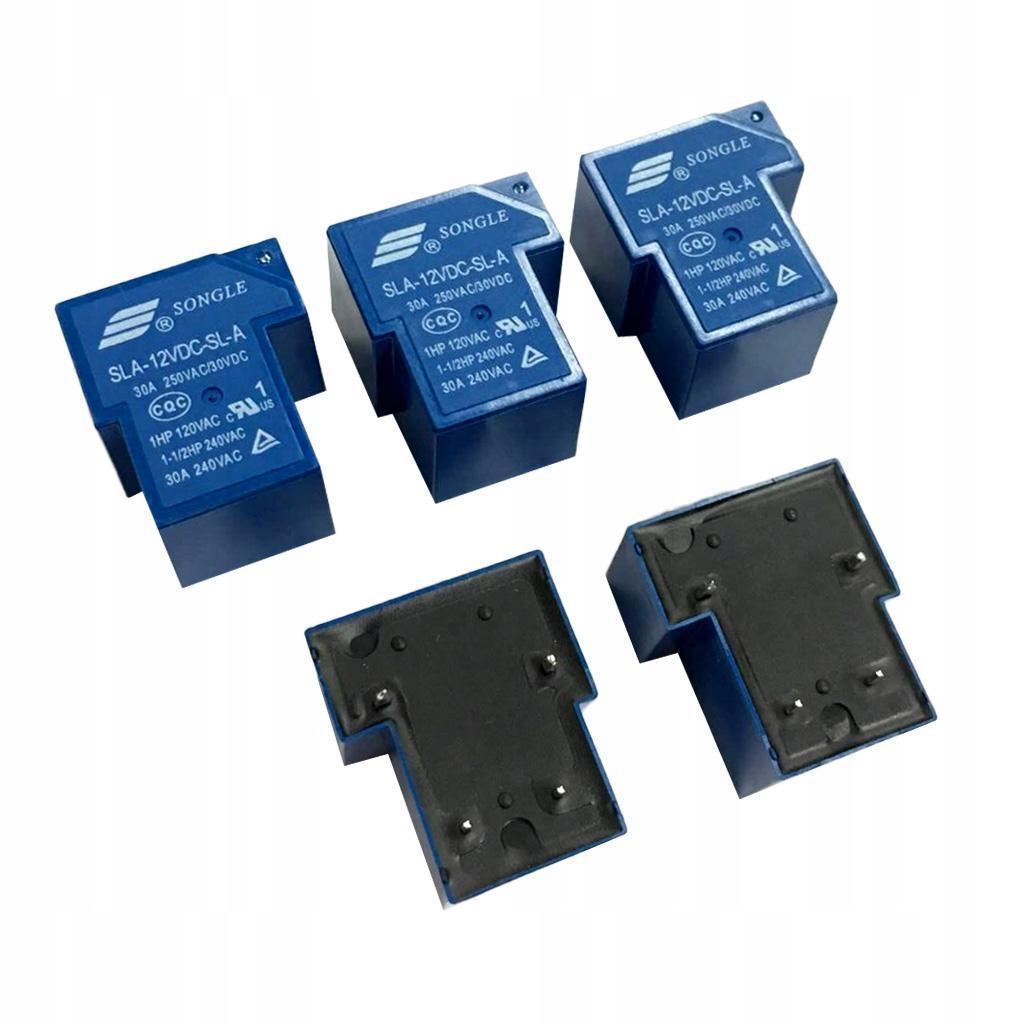 5 . Mini przekaźnik 12V 30A 250V SPDT 5-pinowe - 12014903591 - oficjalne archiwum Allegro