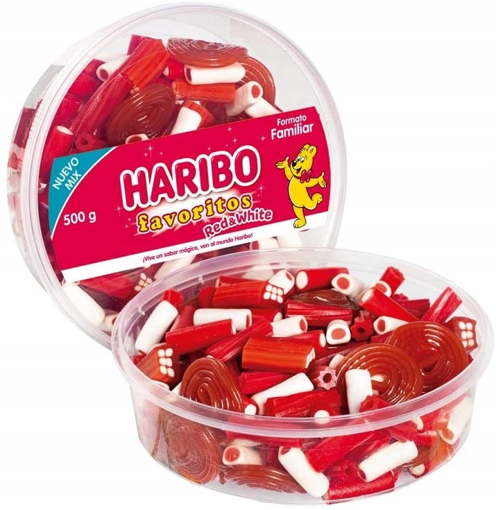 Haribo Favoritos 500g mix Red & white żelek - 12604725237 - oficjalne ...
