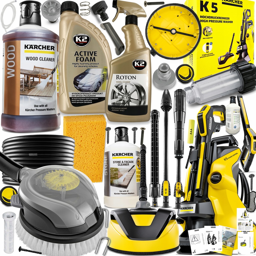 KARCHER MOCNA MYJKA CIŚNIENIOWA K 5 ZESTAW GIGANT - 11929339154 - oficjalne archiwum Allegro