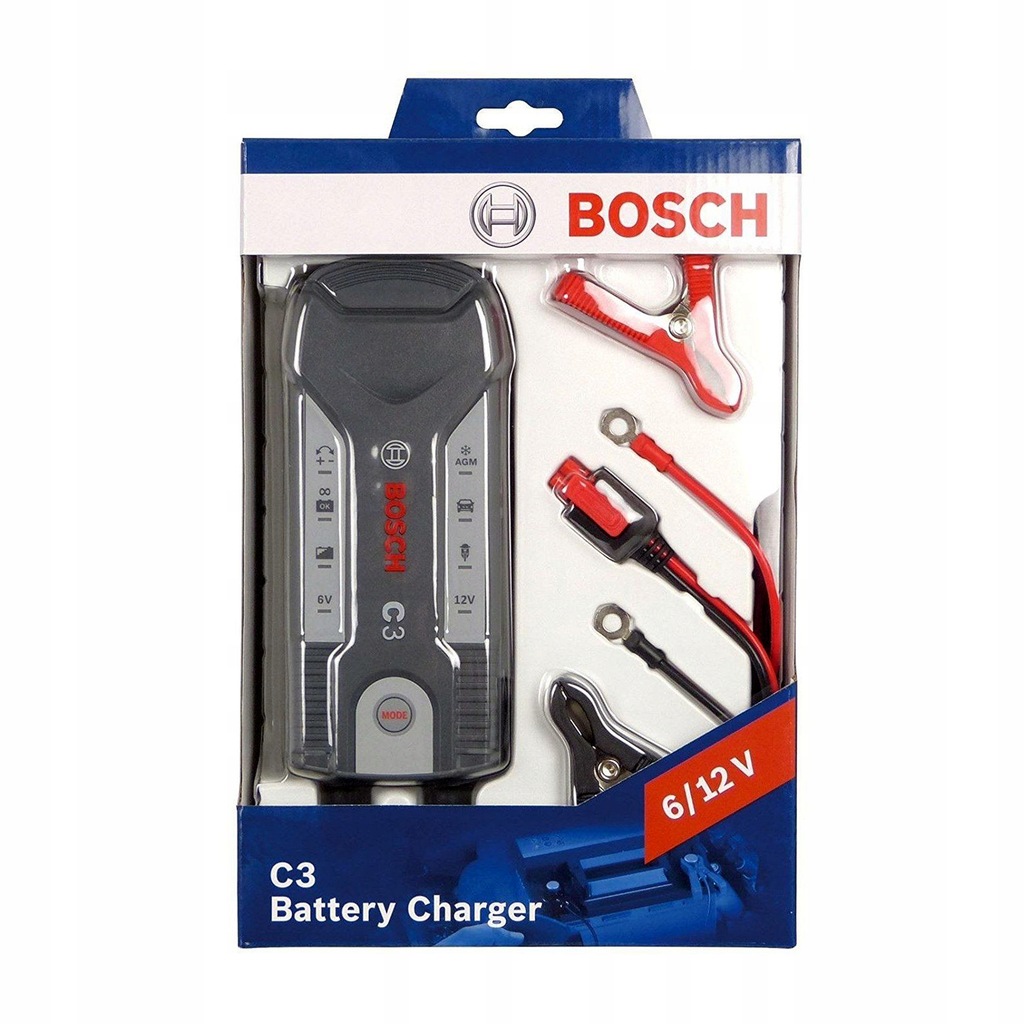 BOSCH C3 Prostownik Ładowarka akumulatora 6V / 12V - 7648407125 ...