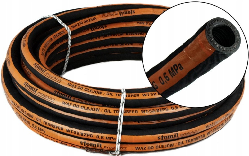 Wąż gumowy olejoodporny 0.6MPa STOMIL SRw 20mm - 12114183329 - oficjalne archiwum Allegro