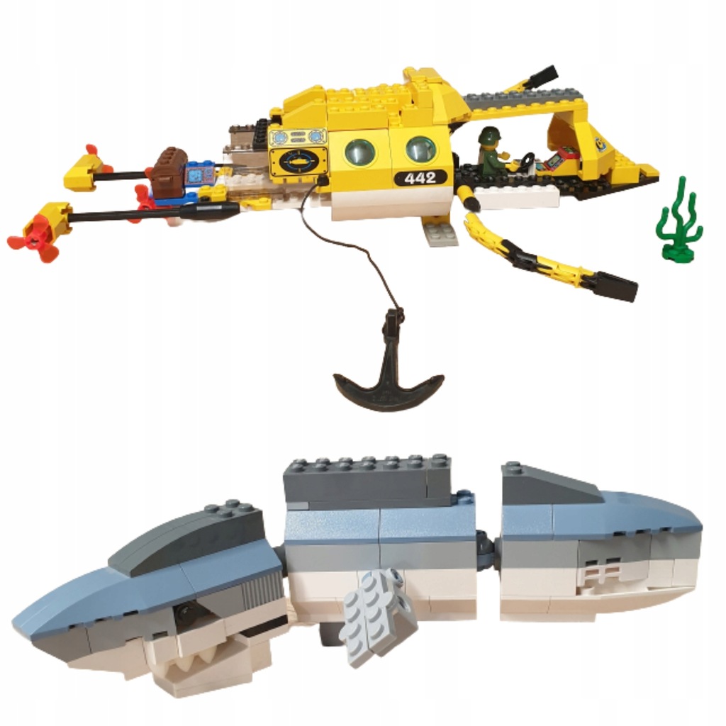 LEGO łódź podwodna + rekin + dodatki - 12402214238 - oficjalne archiwum ...