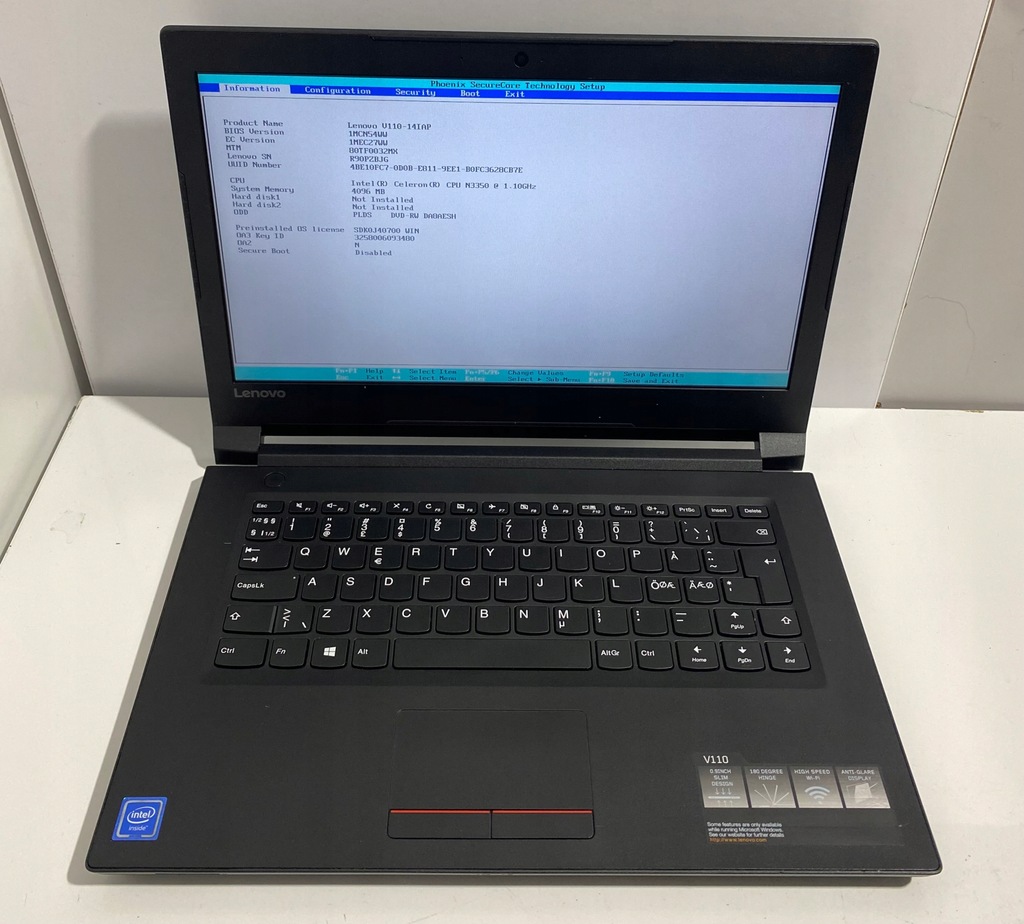 Laptop LENOVO V110-14IAP 4GB RAM FVD12L - 13529560162 - oficjalne ...