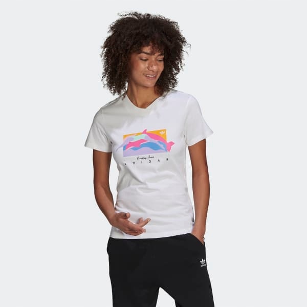 ADIDAS ORIGINALS BIAŁA KOSZULKA NADRUK LOGO (34) - 12451571612 ...