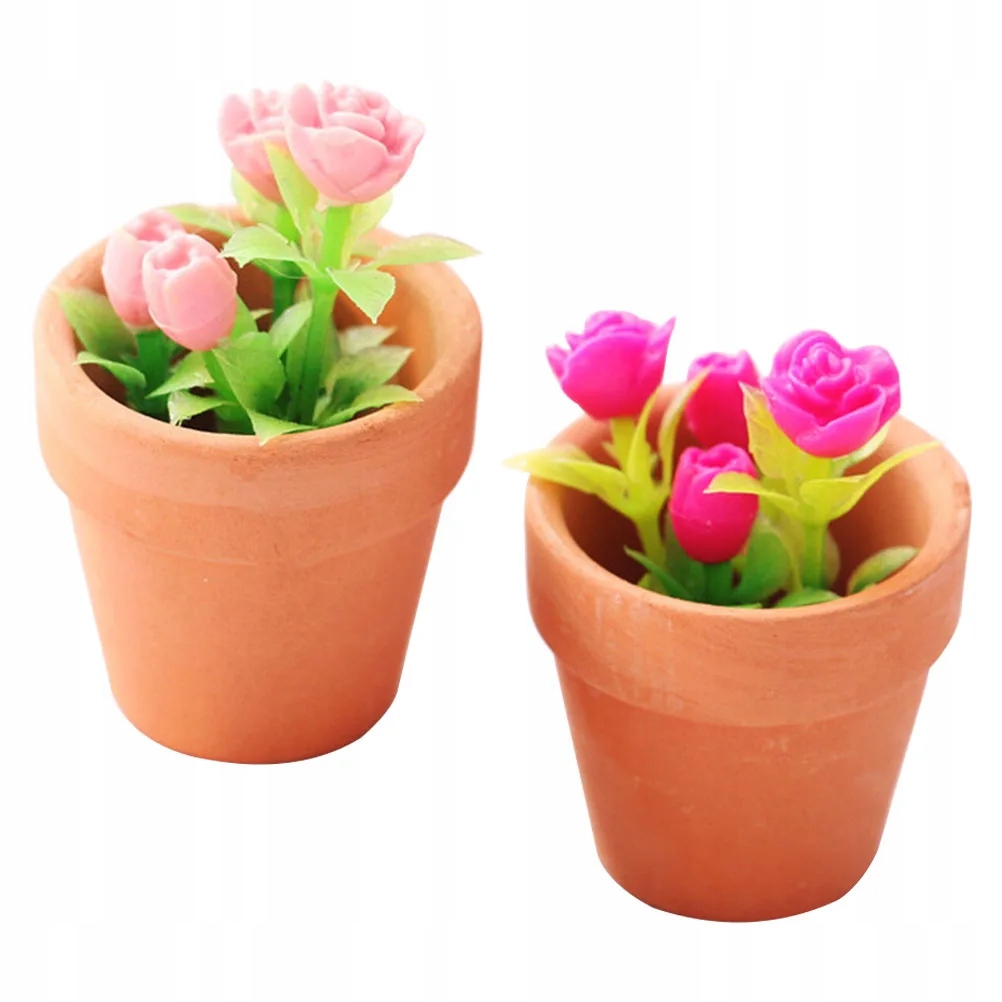 Faux Plants Outdoor Miniature Potted Flower 2 Pcs - 13839772868 ...