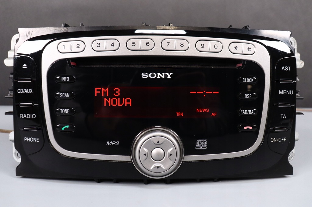 Radio FORD Sony MP3 Mondeo MK4 S-Max MK1 Focus MK2 LIFT + KOD ...