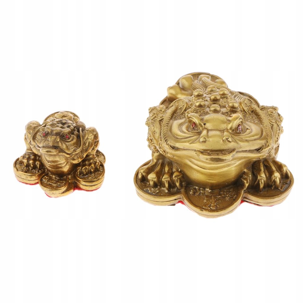 2x Mosiężna chińska figurka żaby Feng - 13382940371 - oficjalne archiwum Allegro