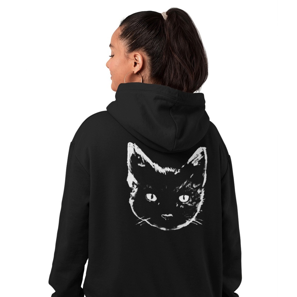 BLUZA Z KAPTUREM ROZPINANA CZARNY KOT BLACK CAT XL - 13223232295 - oficjalne archiwum Allegro