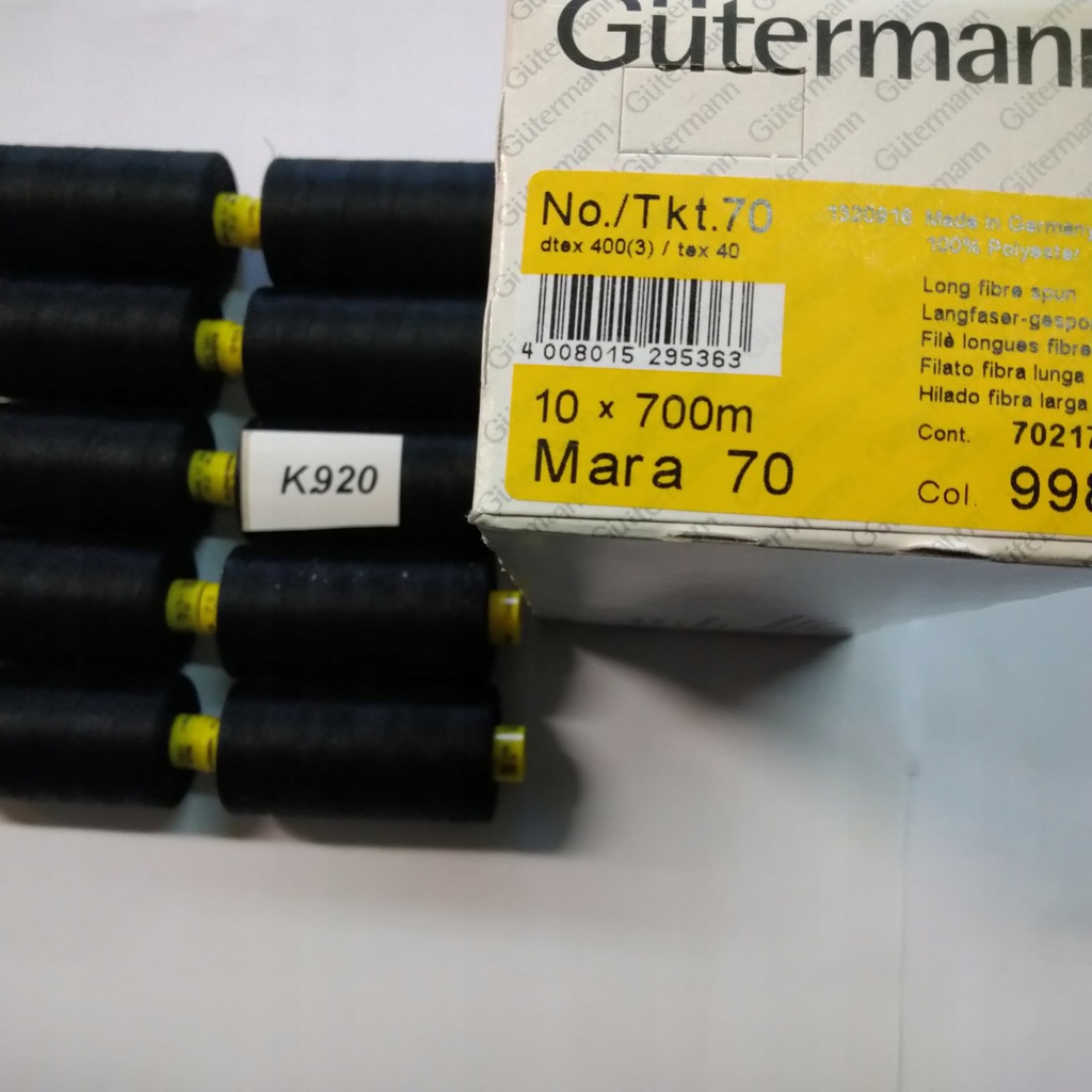 Nici pol Gutermann Mara g.70 b.c.gran 7000 m K.920 - 13657165140 - oficjalne archiwum Allegro