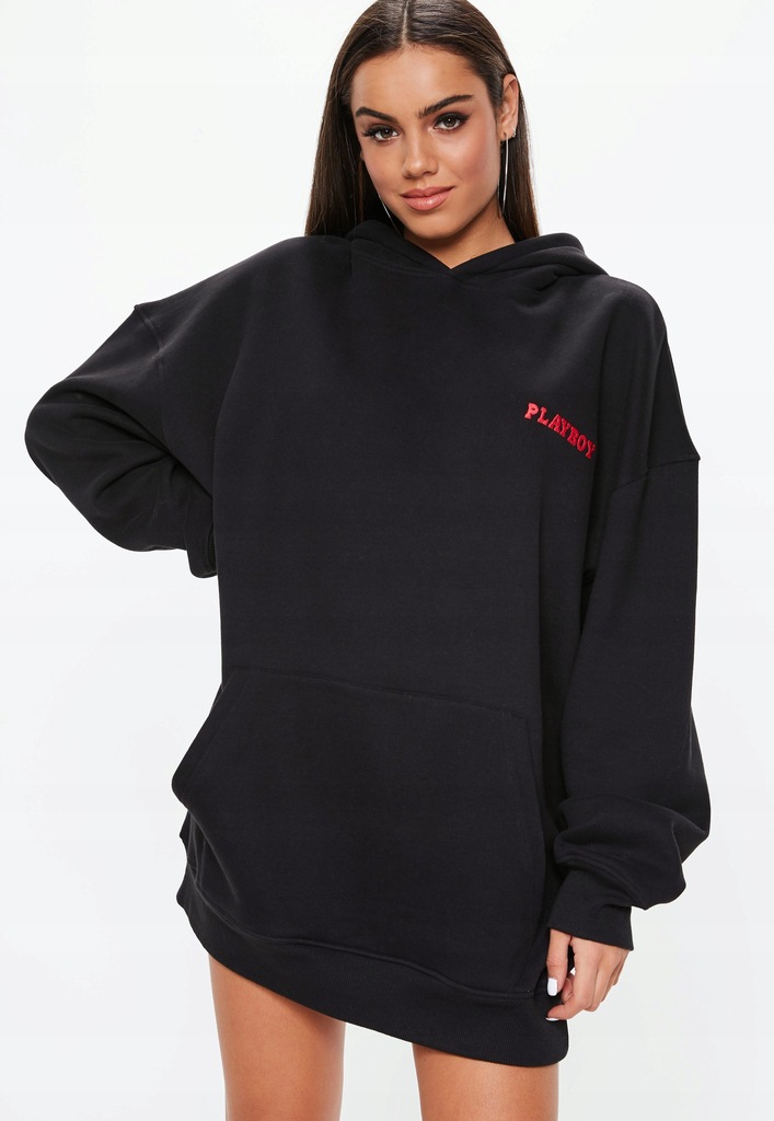 D24G007 BLUZA OVERSIZE NADRUK PLAYBOY MISSGUIDED L - 7869532072 - oficjalne archiwum Allegro