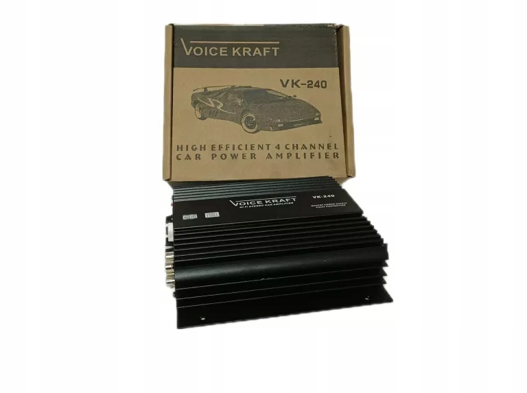 WZMACNIACZ SAMOCHODOWY 1000 WATT VK-240 4 KANAŁY - 12738722334 - oficjalne archiwum Allegro