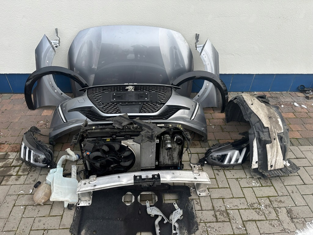 PEUGEOT 208 II KOMPLETNY PRZÓD MASKA LAMPY PAS PRZEDNI BŁOTNIK ...
