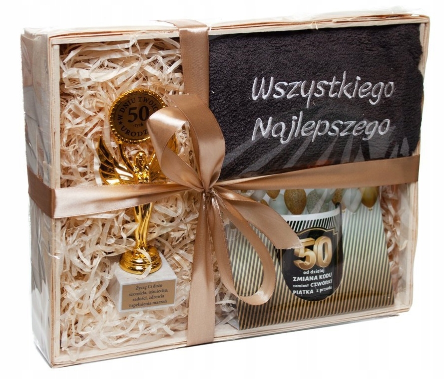 Zestaw upominków na 50 urodziny! - 10587121623 - oficjalne archiwum Allegro
