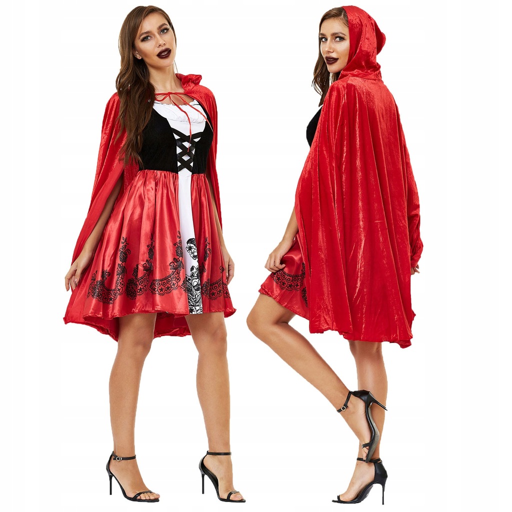 Halloween Cosplay Peleryna Czerwony Kapturek Kosti - 11354707729 ...
