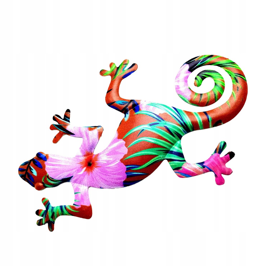 Handpainted Metal Gecko Wall Art, Wall Hanging Lizard Sculpture for ...