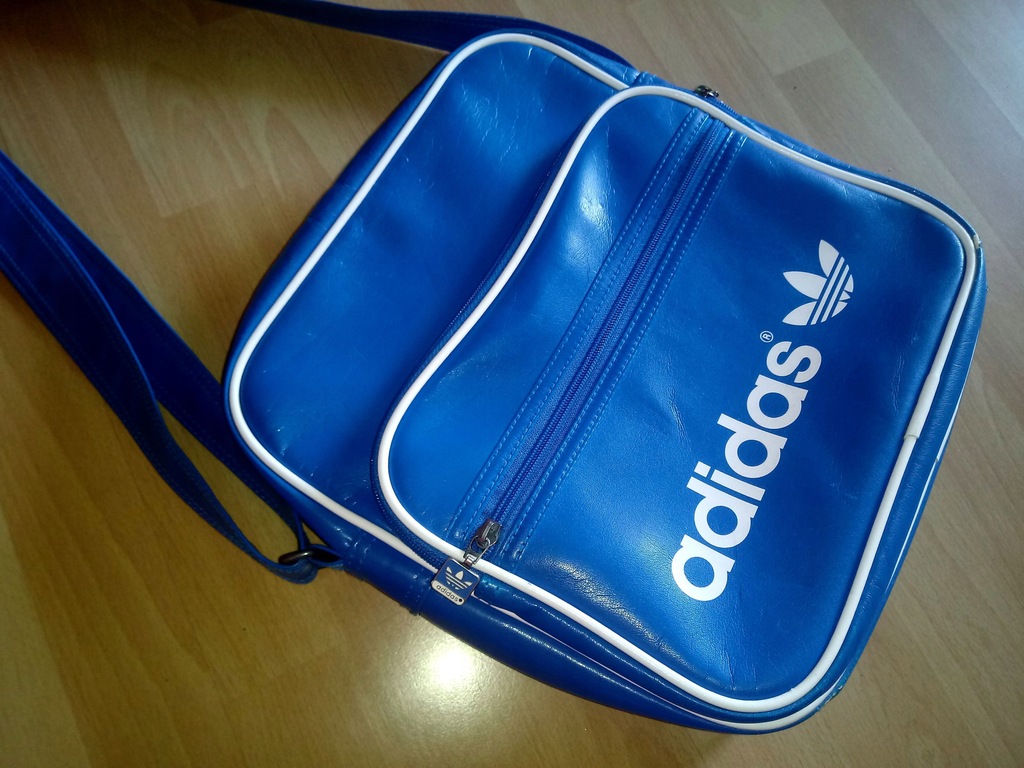 Duża torba ADIDAS niebieska LOGO listonoszka A4 - 9194271691 ...