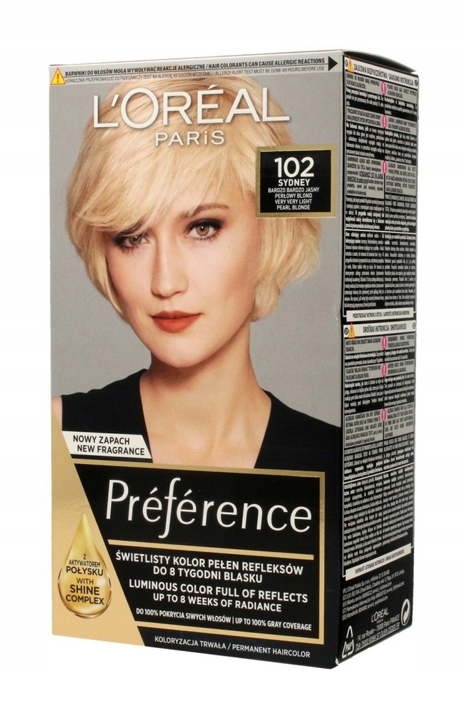 Loreal Preference Farba do włosów nr 102 Sydney - - 12312141683 ...