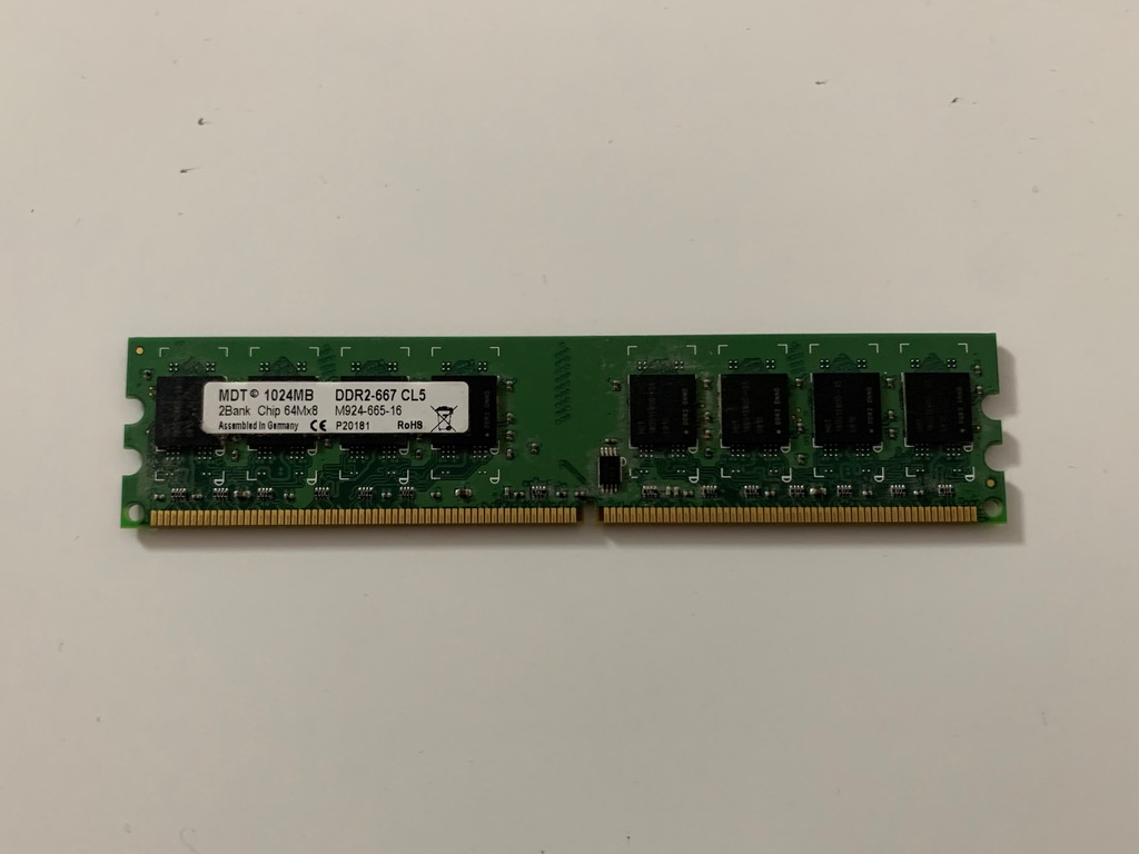 Pamięć RAM DDR2-667 CL5 MDT 1024MB 1GB - 14068568305 - oficjalne archiwum Allegro
