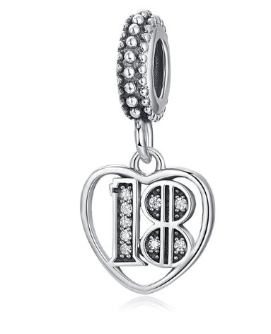 Zawieszka CHARMS PANDORA 18 LAT MIŁOŚCI URODZINY - 7400330308 ...