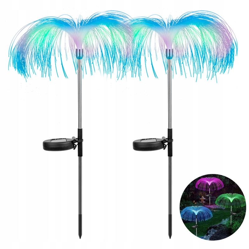 2 SZT LAMPA SOLARNA OZDOBA OGRODOWA MEDUZA LAMPKA - 12174108598 - oficjalne archiwum Allegro