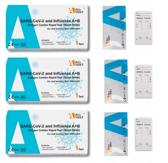TEST ANTYGENOWY WYMAZOWY COVID-19 ORAZ GRYPA A+B - 13041215332 ...