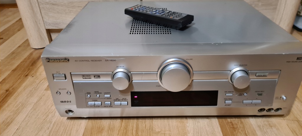 Amplituner Panasonic SA-HE90 5.1 srebrny - 12161877010 - oficjalne archiwum Allegro