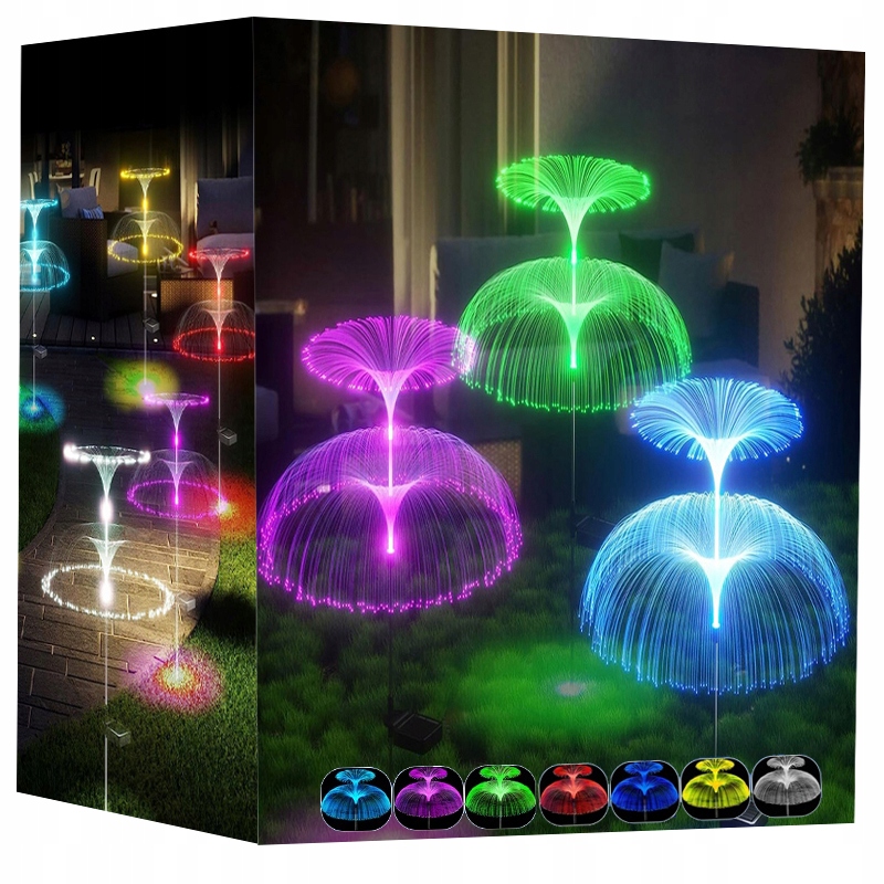 2Szt LAMPA SOLARNA OGRODOWA MEDUZA LAMPKA - 13987549464 - oficjalne archiwum Allegro