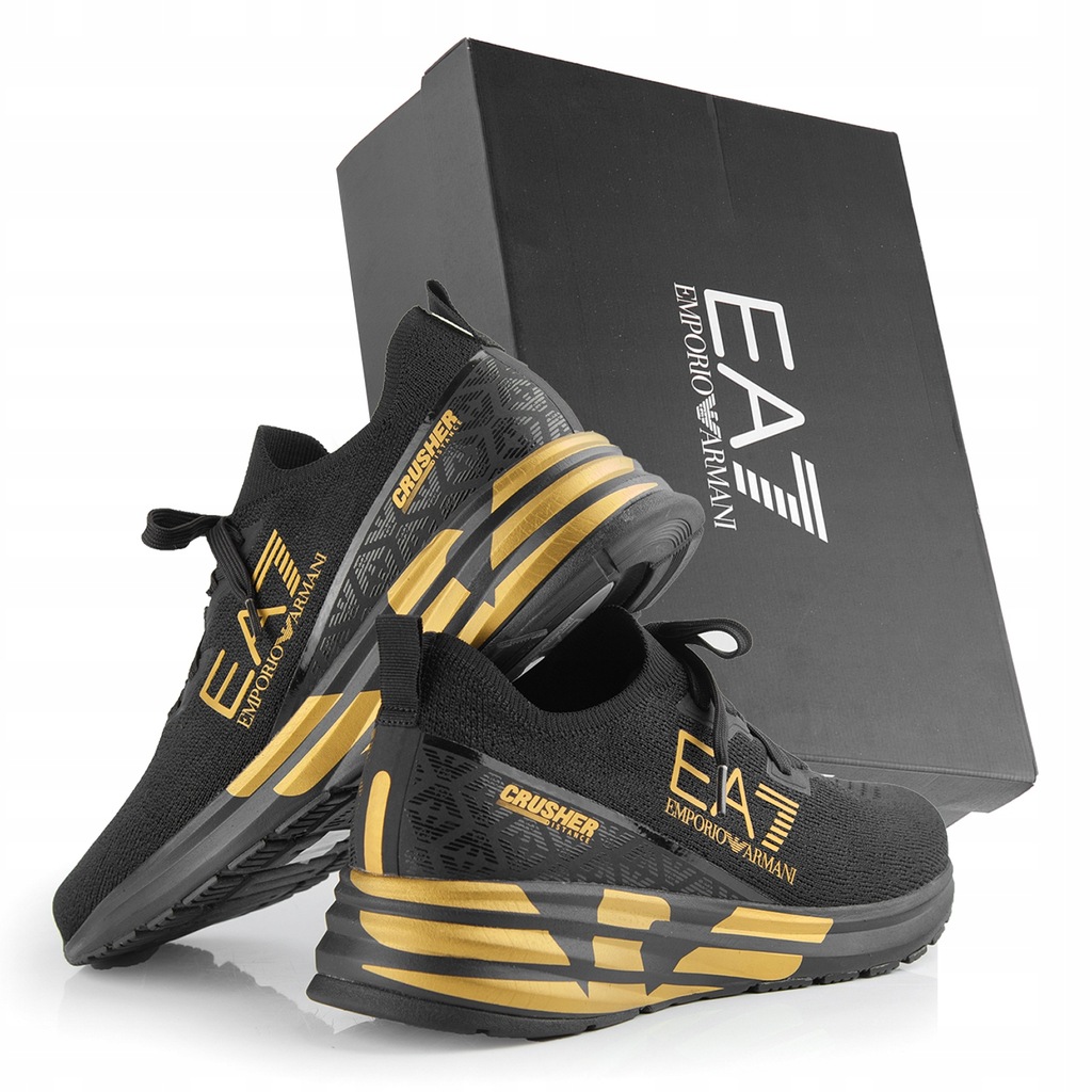 BUTY EA7 EMPORIO ARMANI 43 1/3 GOLD MĘSKIE X8X095 - 13441877467 ...