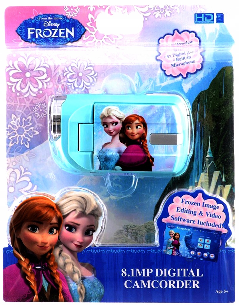 DISNEY FROZEN KAMERA DLA DZIECI KRAINA LODU HD - 7366635761 - oficjalne ...