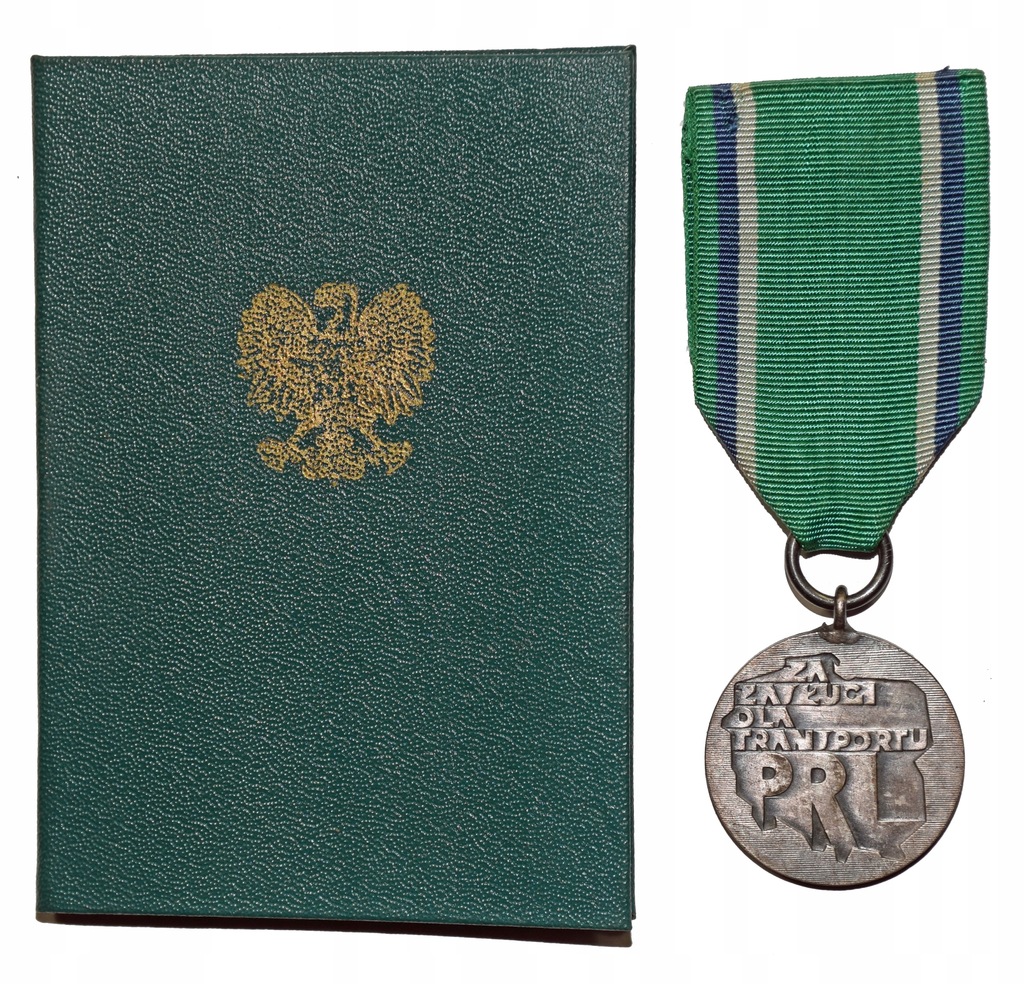 Medal zasługi dla Transportu PRL srebrny komplet - 13186311430 - oficjalne archiwum Allegro