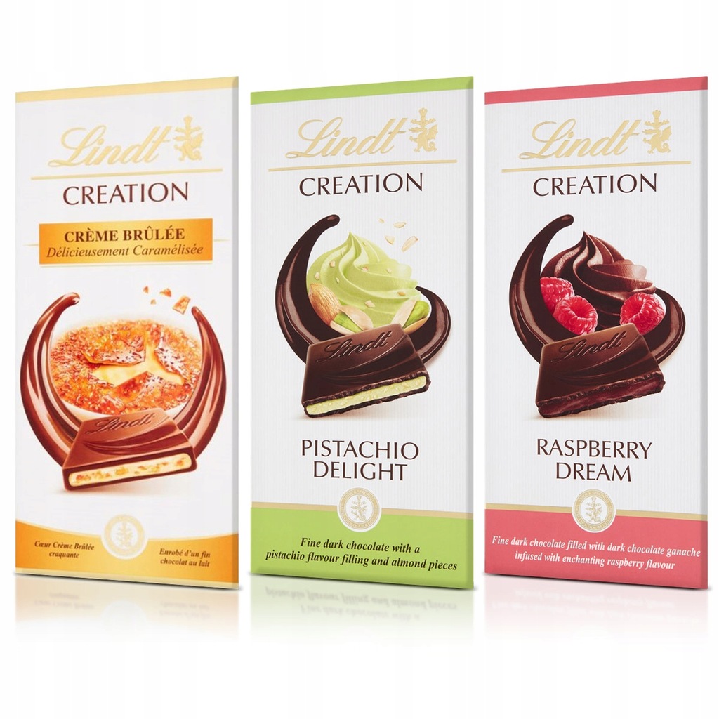 Zestaw czekolad Lindt Creation 150g x 3 - 12766606176 - oficjalne ...
