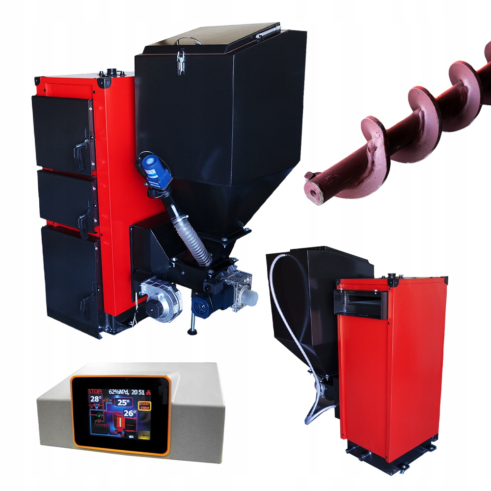 KOCIOŁ PIEC PELLET EKOGROSZEK TECHNIX PEL 38kW DUO - 11056905711 - oficjalne archiwum Allegro