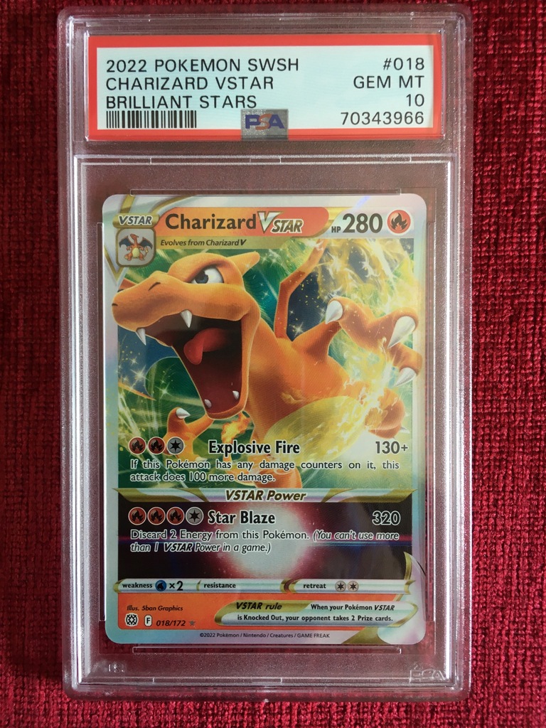 Pokemon Charizard VSTAR 018/172 Karta - PSA 10 - 13833802408 - oficjalne archiwum Allegro