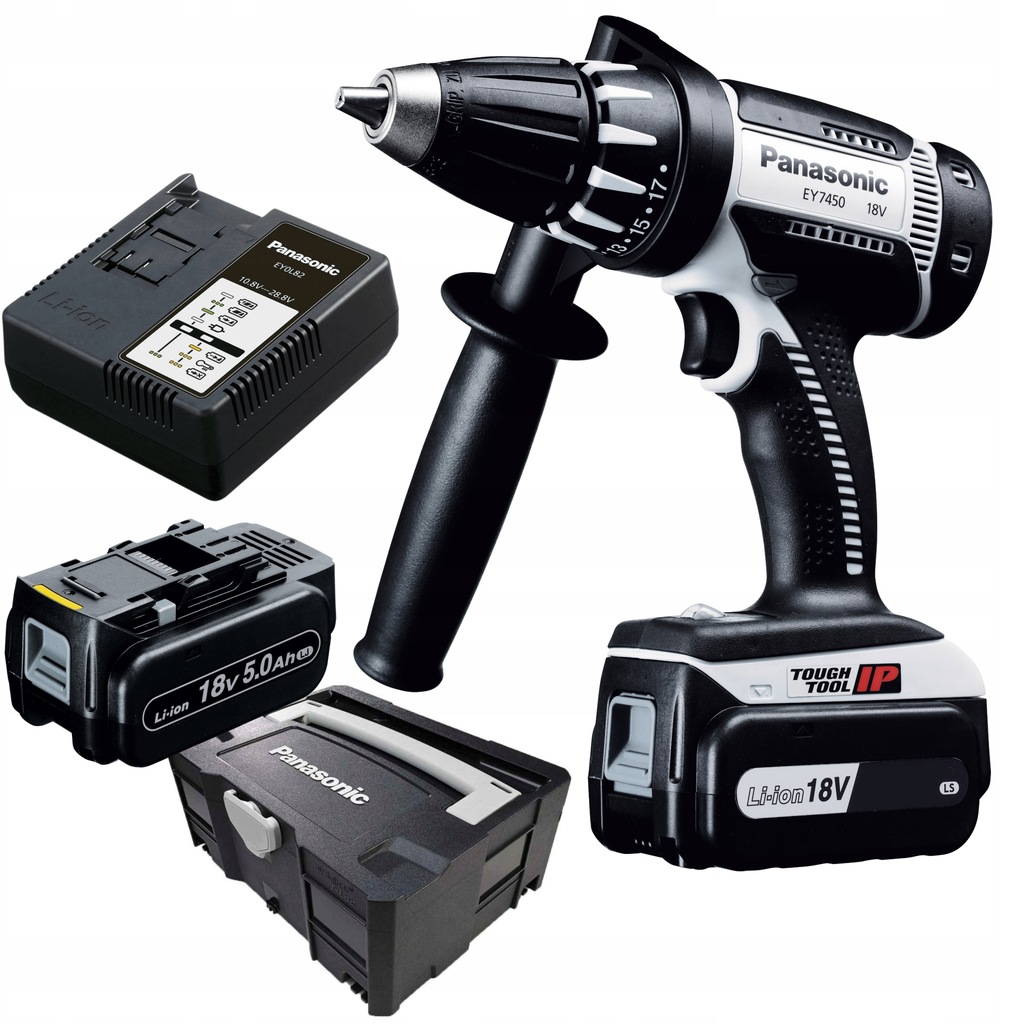 Panasonic Wiertarko-wkrętarka akumulator 2x 5,0 Ah - 11943783919 ...