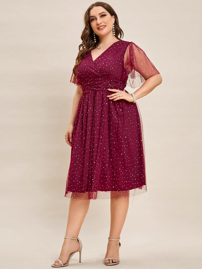 CEKINY CURVE SHEIN XXL D0E130 SUKIENKA WIECZOROWA - 12769709333 - oficjalne archiwum Allegro