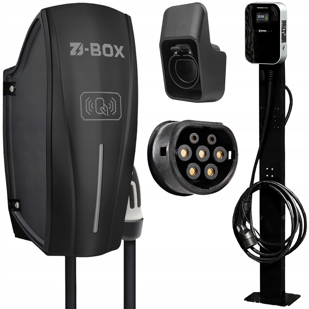 WALLBOX ŁADOWARKA 22kW+KARTY DOSTĘPU+SŁUPEK+UCHWYT - 12741467315 ...