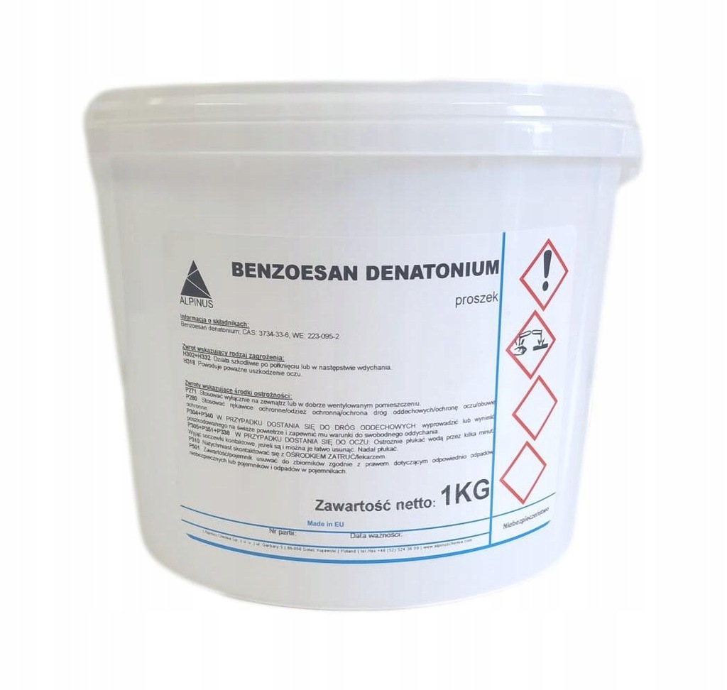 BITREX (BENZOESAN DENATONIUM) PROSZEK 1KG, ALPINUS - 13596167351 ...