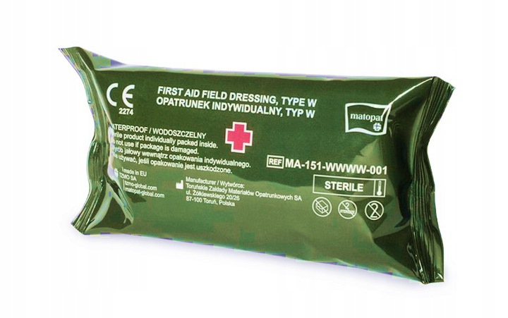 Mały opatrunek indywidualny wodoszczelny typu W - 13156443733 - oficjalne archiwum Allegro