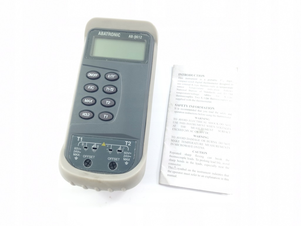 TERMOMETR 2-kanałowy ABATRONIC AB-9612 - 12477060449 - oficjalne ...
