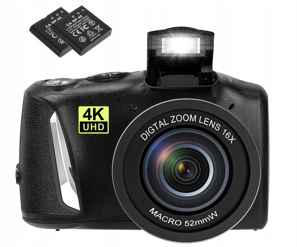 Aparat cyfrowy 48 MP 4K do vlogingu, SINEXE czarny - 13953606878 ...