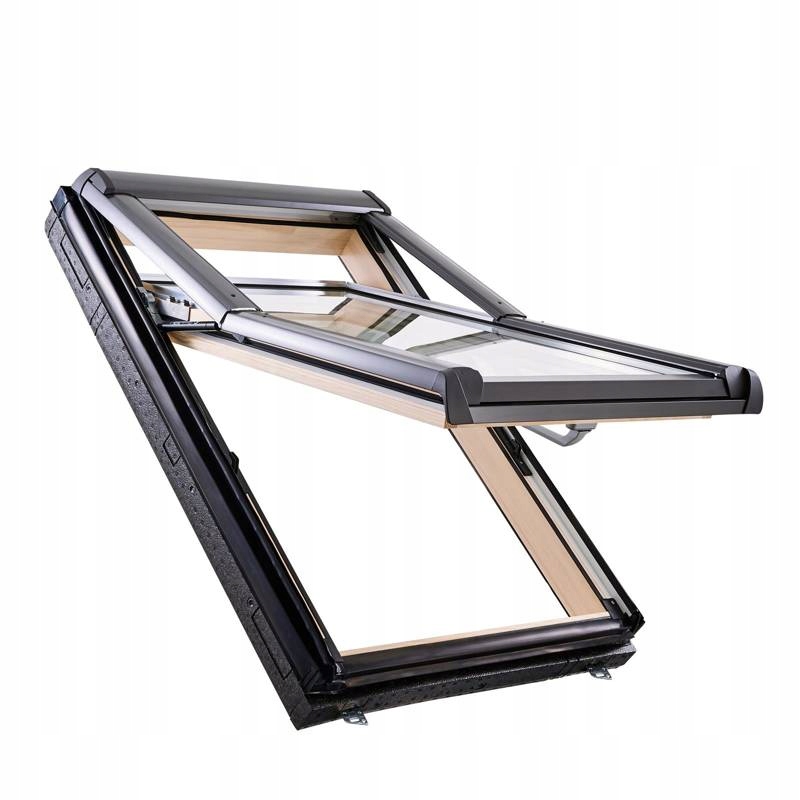 Okno dachowe ROTO R79 WD 74/118 drewno + kołnierz - 13101947443 ...