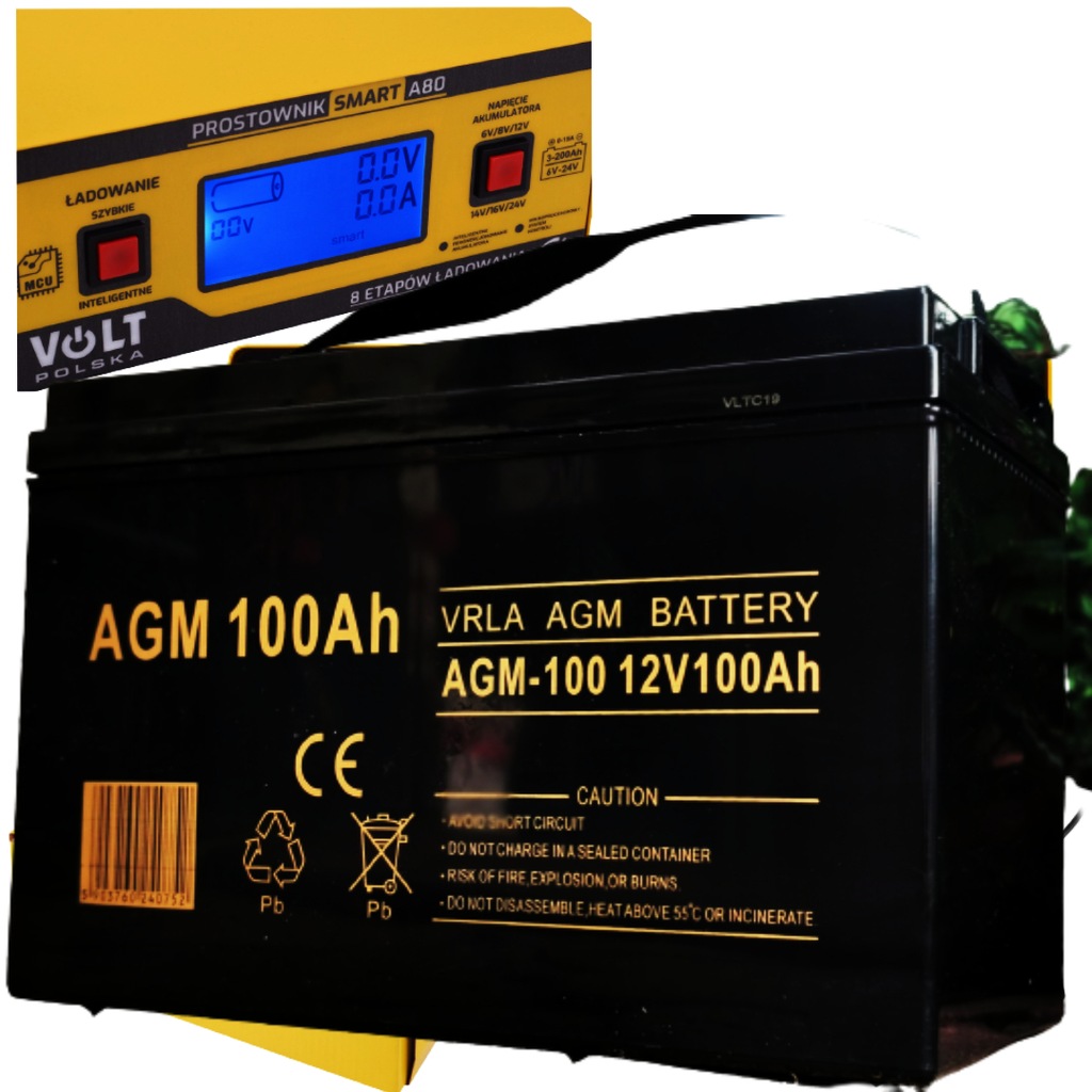 Akumulator Żelowy AGM 12V 100AH Bezobsługowy MOCNY - 12318288520 - oficjalne archiwum Allegro