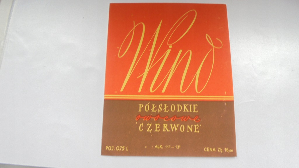 Etykieta PRL - wino - 13568590369 - oficjalne archiwum Allegro