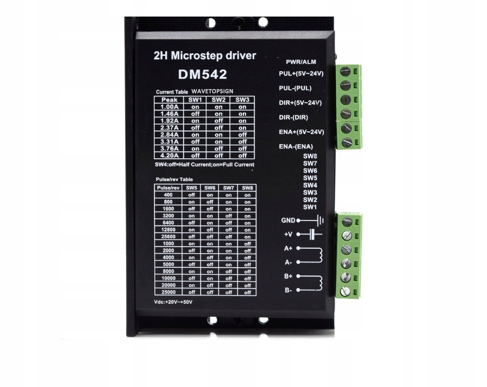 Sterownik silnika krokowego DM542 4,2A 1/128 kroku - 8305336523 - oficjalne archiwum Allegro