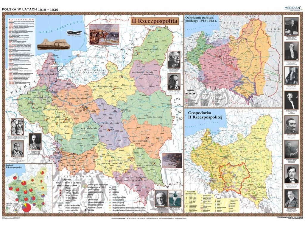POLSKA W LATACH 1919-1939 MAPA ŚCIENNA HISTORYCZNA DREWNIANE PÓŁWAŁKI - 17155255333 - oficjalne ...