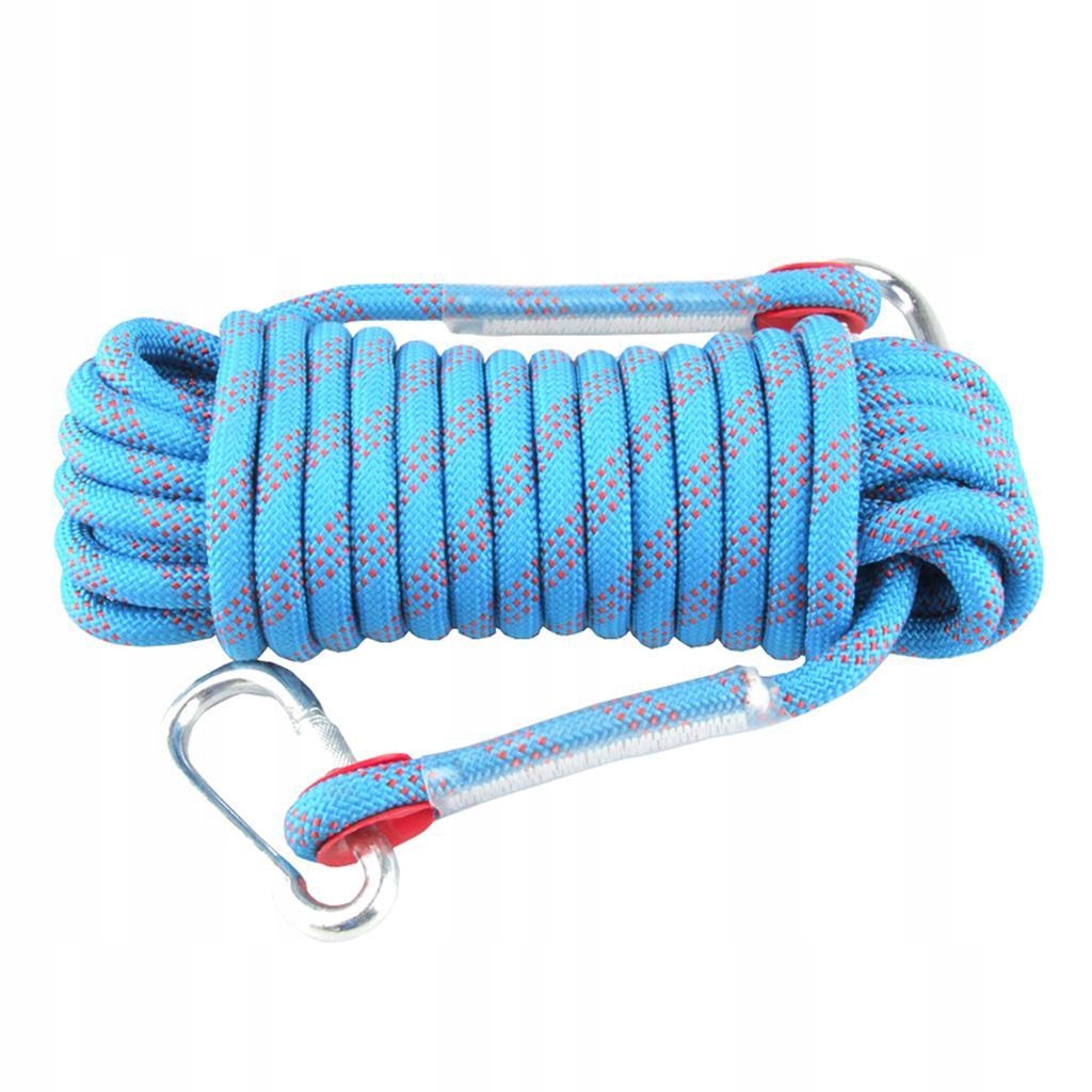 Wzmocniona lina wspinaczkowa 10M z karabinkami - - 12087350364 ...