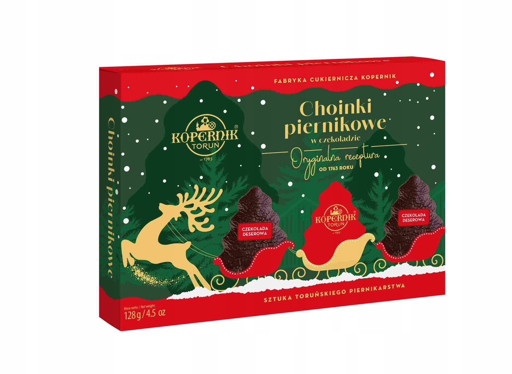 Kopernik Choinki Piernikowe w Czekoladzie 128g - 16804816208 ...