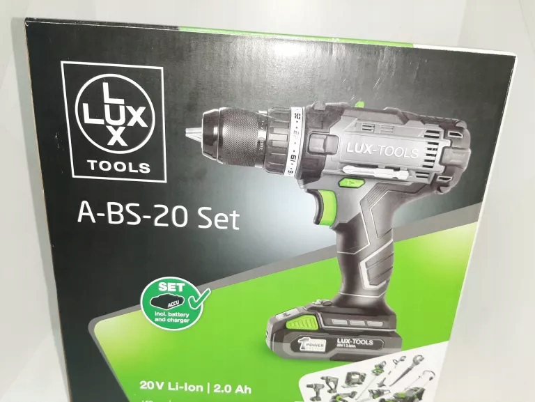 WKRĘTARKA AKUMULATOROWA LUX TOOLS A-BS-20 SET!!! - 12574772677 ...